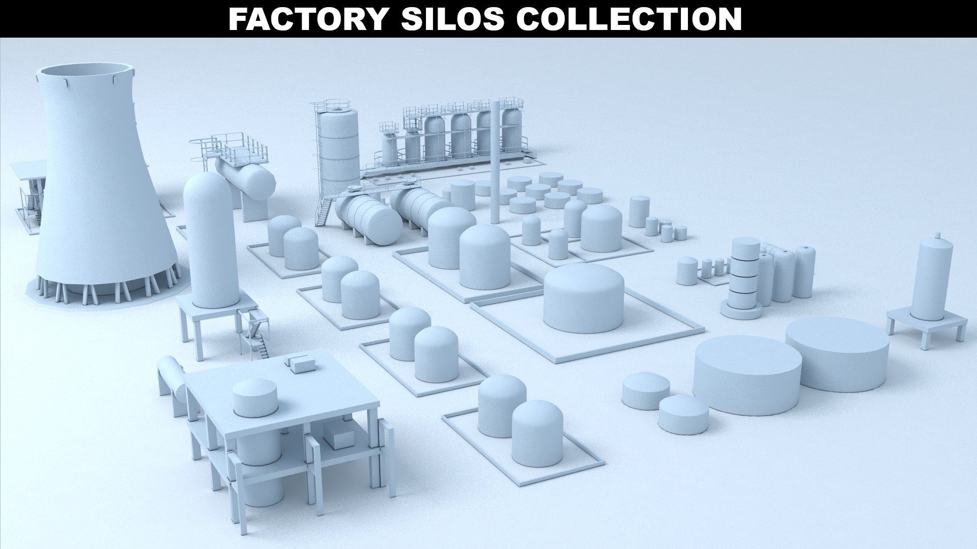 Factory Silos 3D Model - TurboSquid 1382207