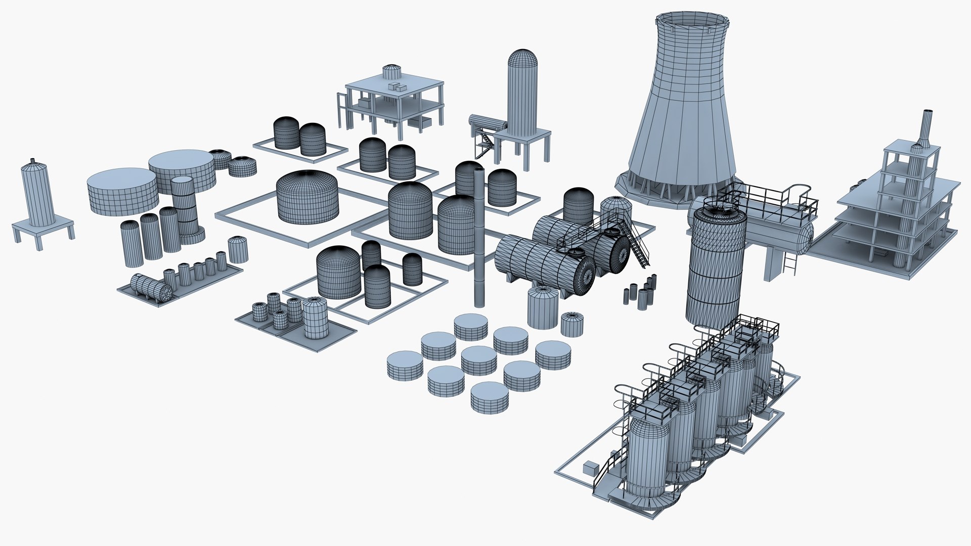 Factory Silos 3D Model - TurboSquid 1382207