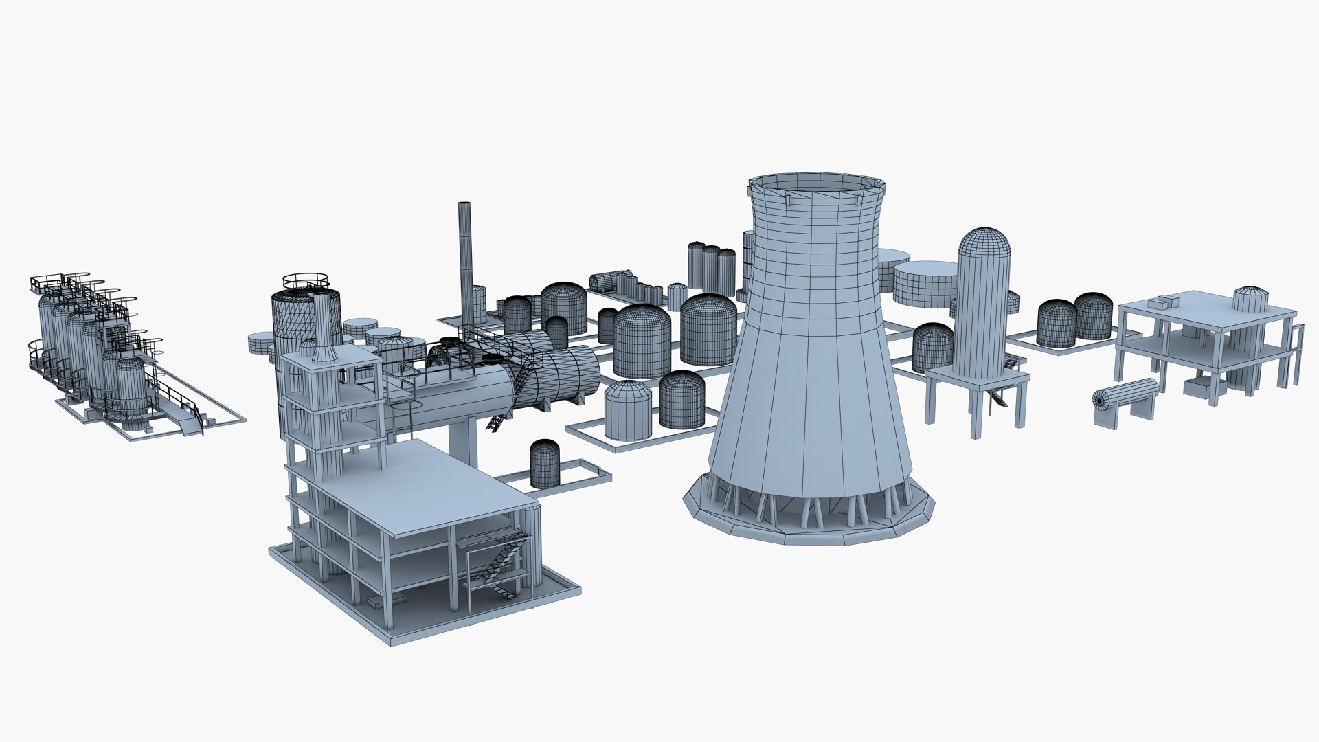 Factory Silos 3D Model - TurboSquid 1382207