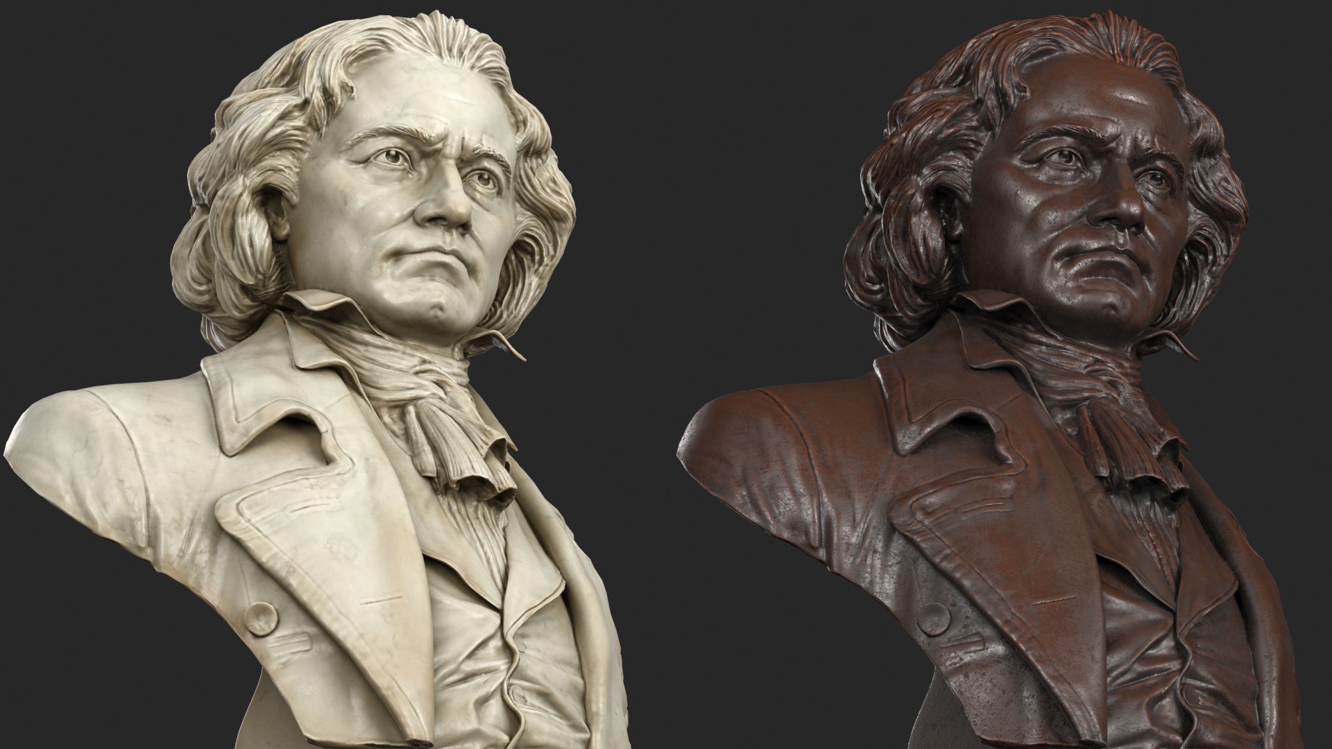 Decorative Bust Beethoven 3d Model
