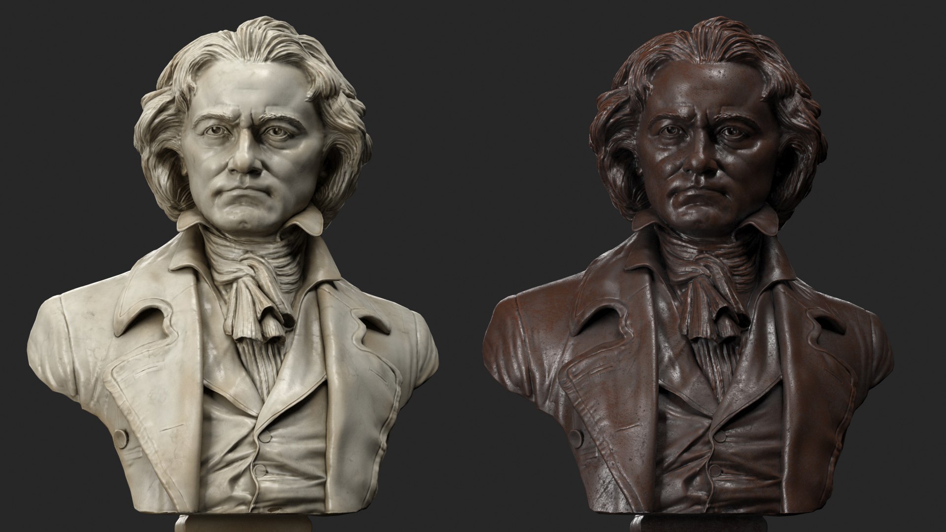 Decorative Bust Beethoven 3d Model