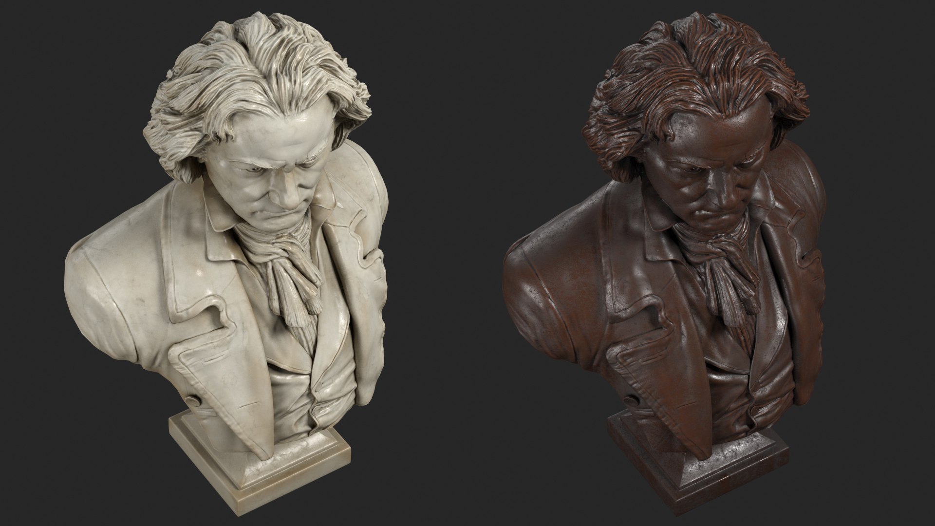 Decorative Bust Beethoven 3d Model