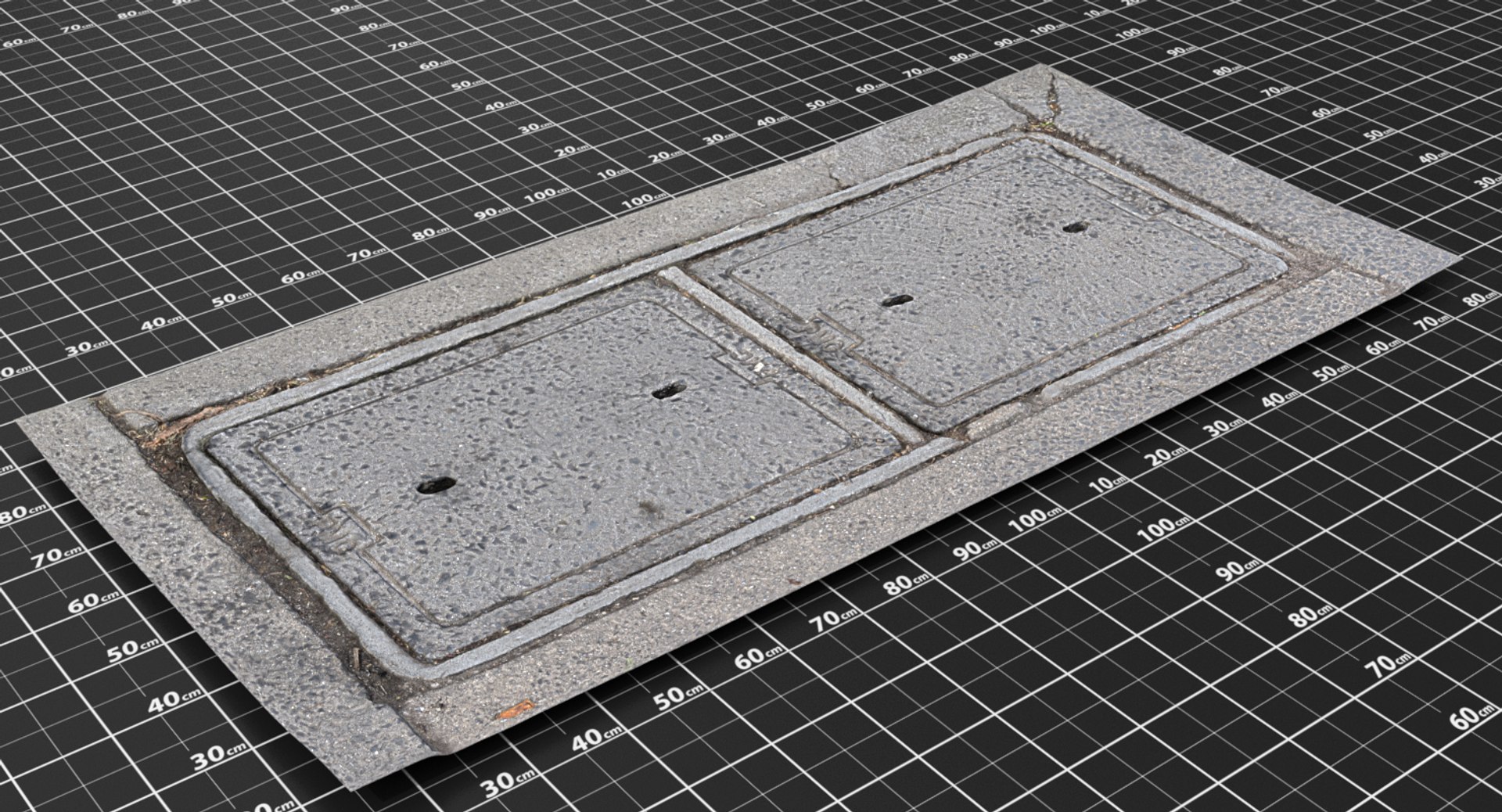 3D concrete utility cover 4k model - TurboSquid 1418521