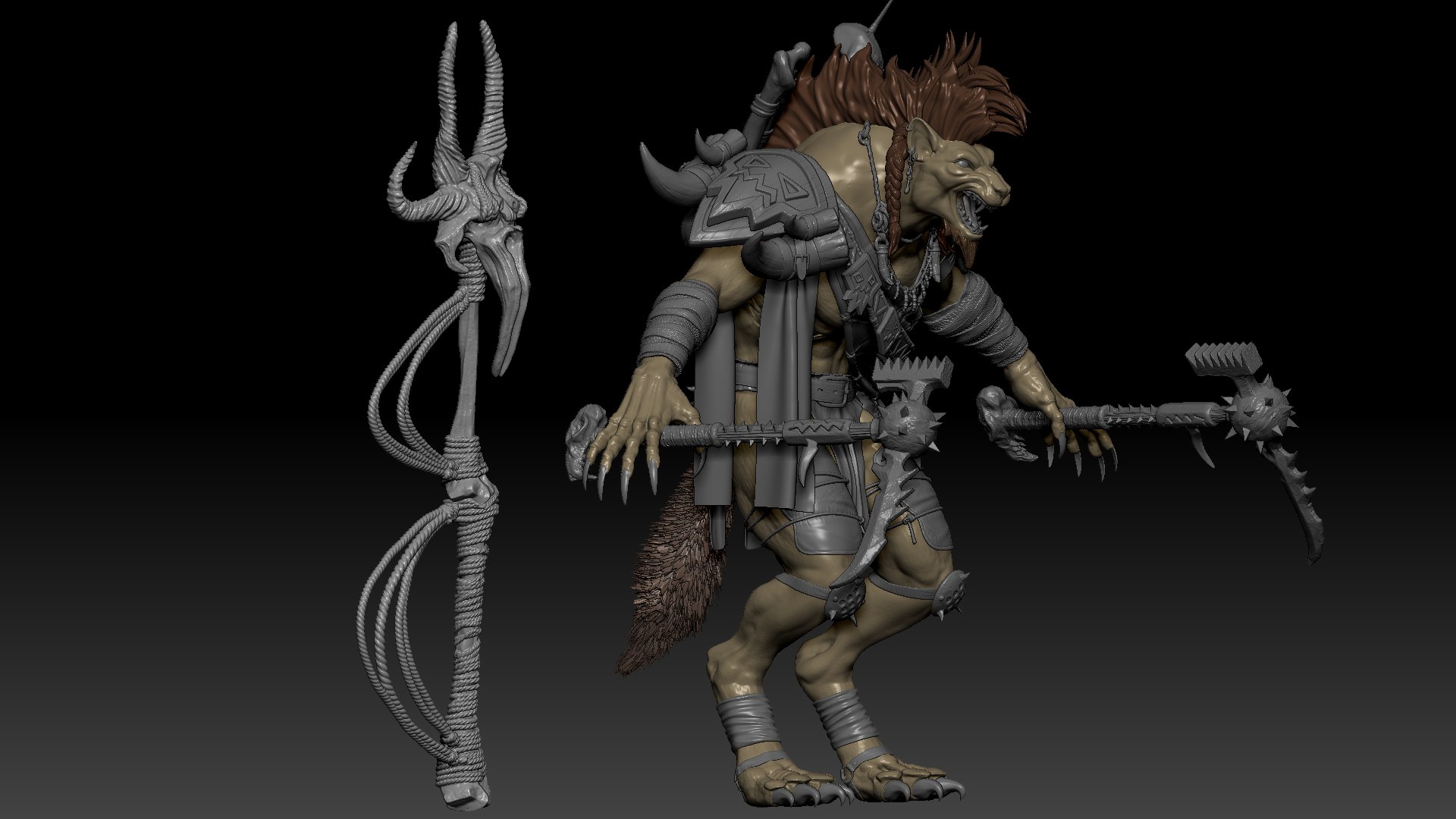 Gnoll Warrior Rigged Low Poly Model - TurboSquid 1985271