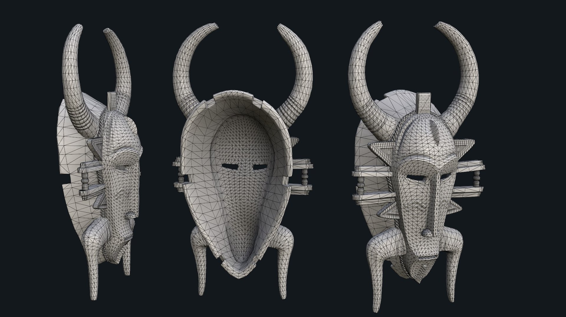 3D African tribal mask collection 2 model - TurboSquid 2173806