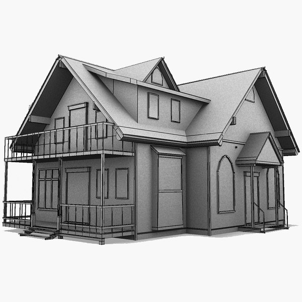 3d cottage games model