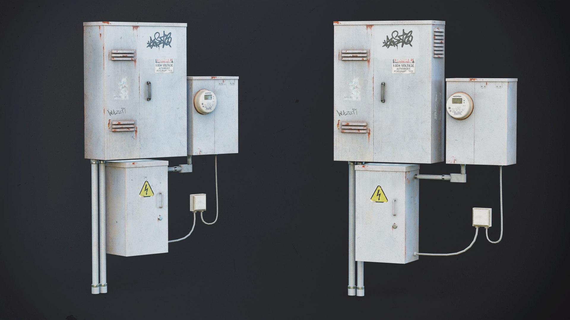 Electrical Box Collection GameReady LODs model - TurboSquid 1981374