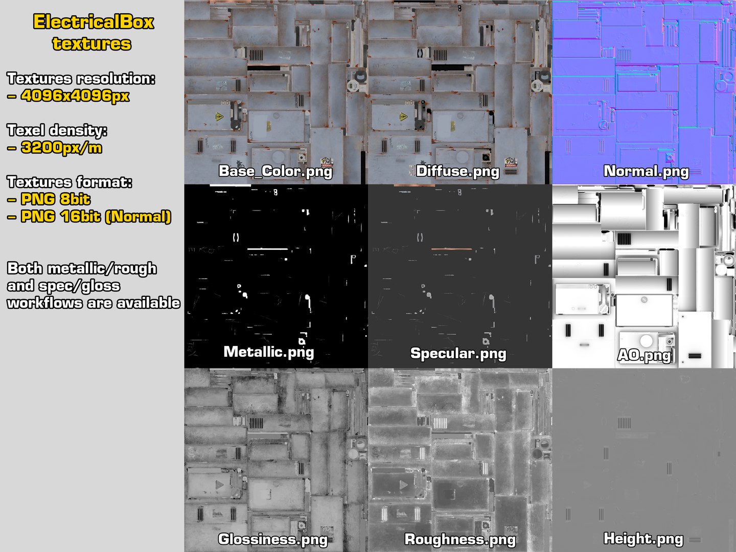 Electrical Box Collection GameReady LODs Model - TurboSquid 1981374