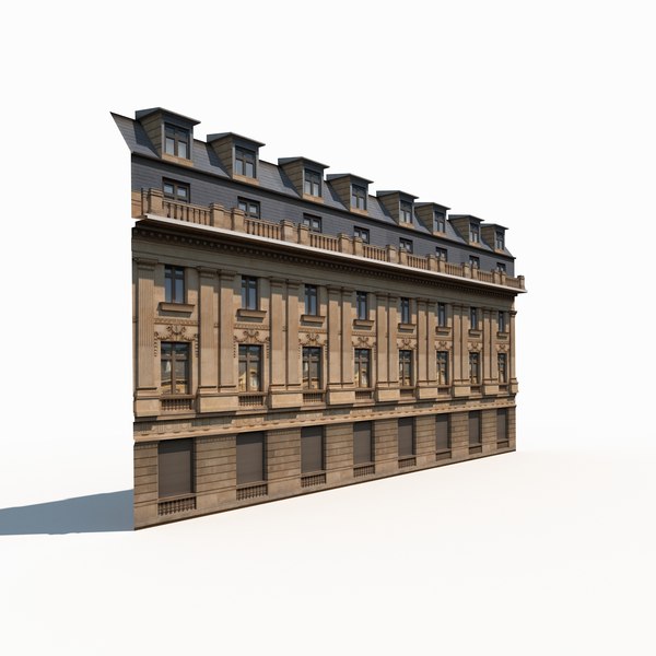 3ds building exterior modelled