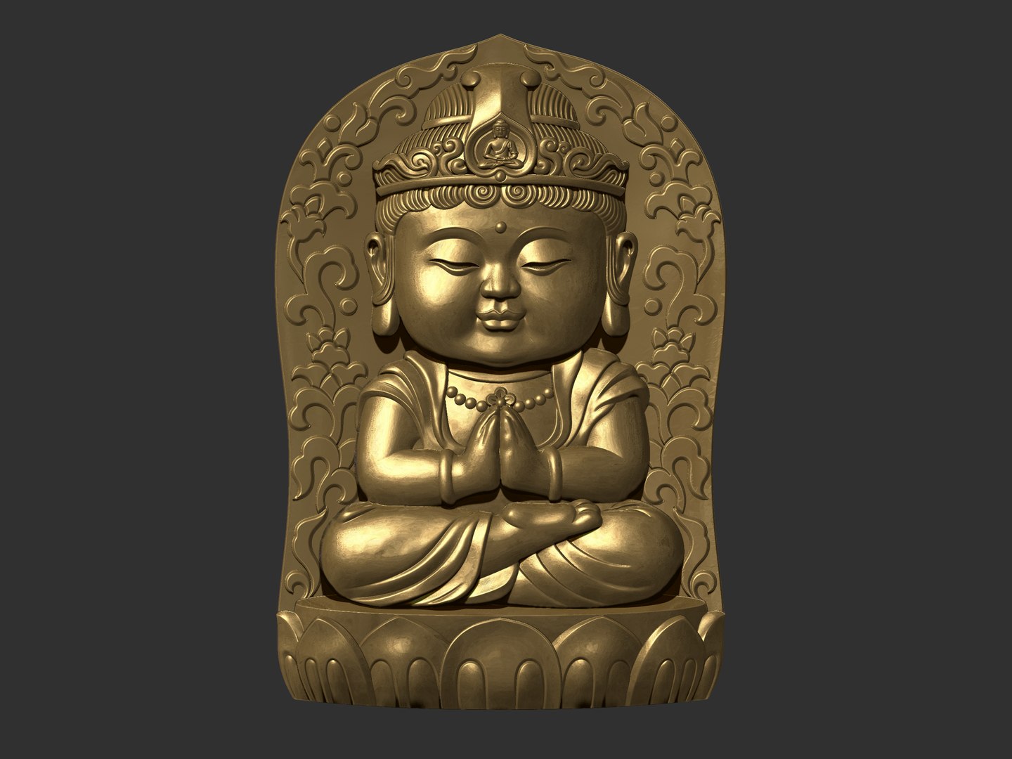 Praying Buddha 3D Model - TurboSquid 2037921