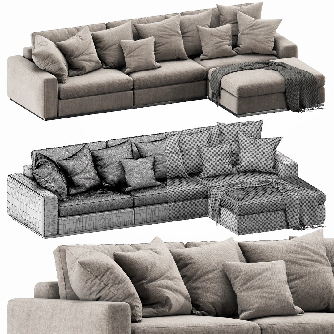 Flexform beauty chaise lounge 3D model - TurboSquid 1512008