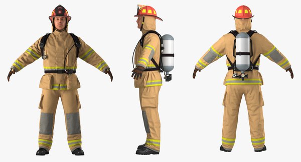 3D firefighter fighter model - TurboSquid 1158454