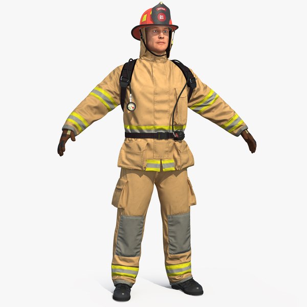 3D firefighter fighter model - TurboSquid 1158454