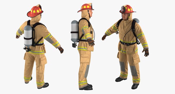 3D firefighter fighter model - TurboSquid 1158454