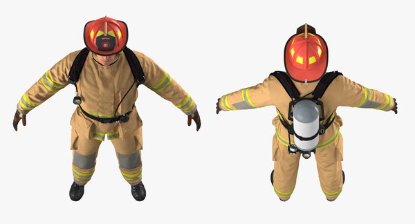 3D firefighter fighter model - TurboSquid 1158454