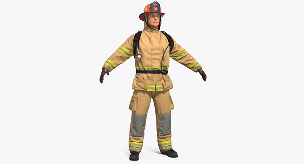 3D firefighter fighter model - TurboSquid 1158454