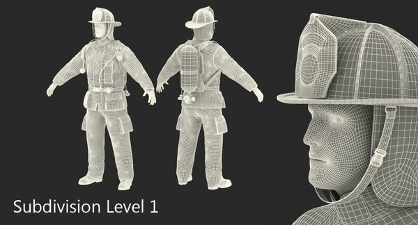 3D firefighter fighter model - TurboSquid 1158454