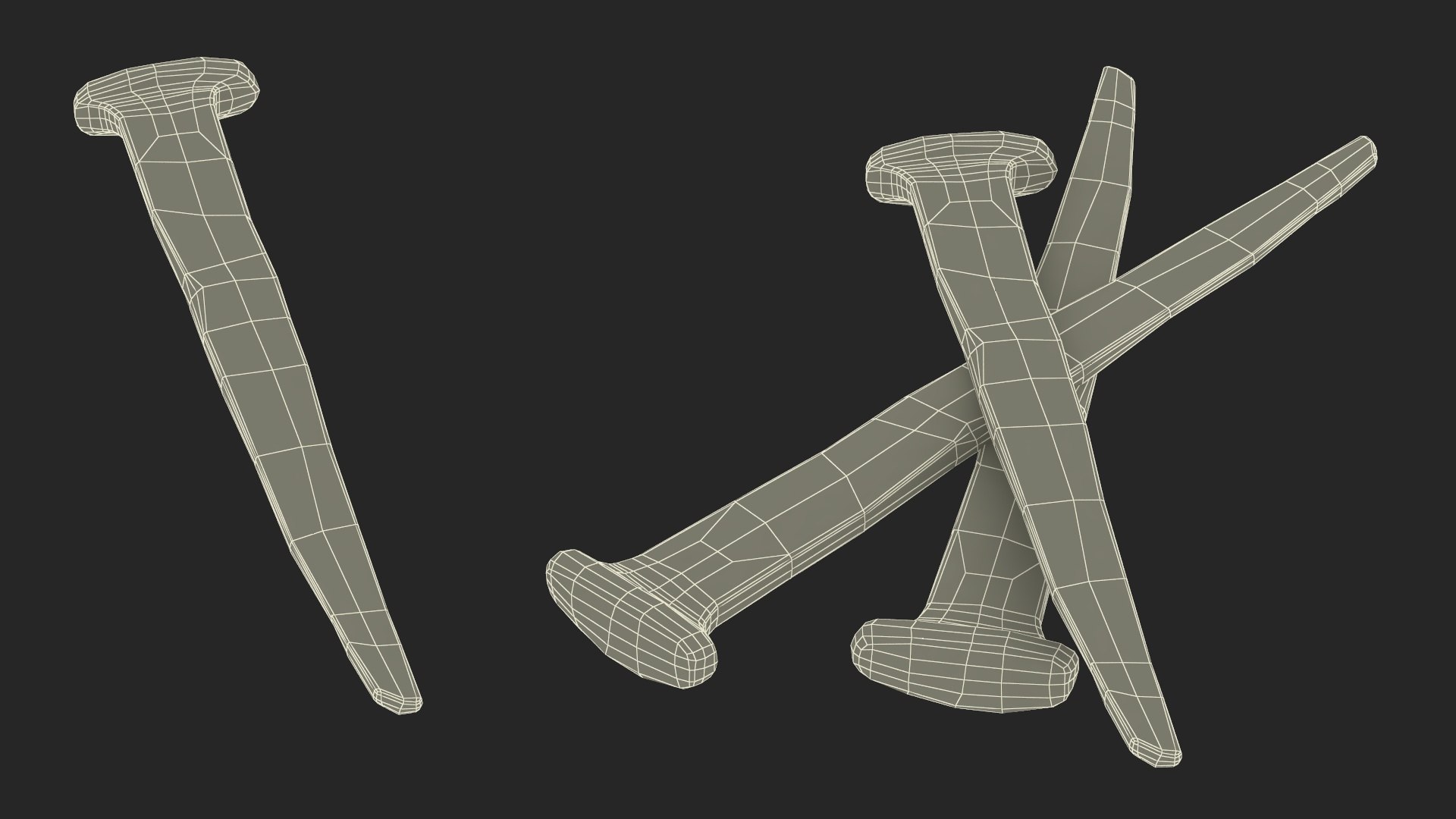 3D Ancient Aged Nail - TurboSquid 2212805