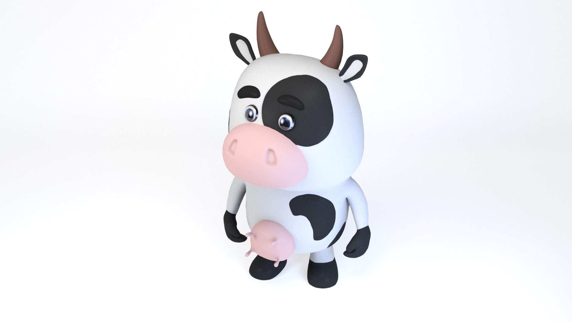 Cartoonish Humanoid Cow Character 3D Model - TurboSquid 2251541