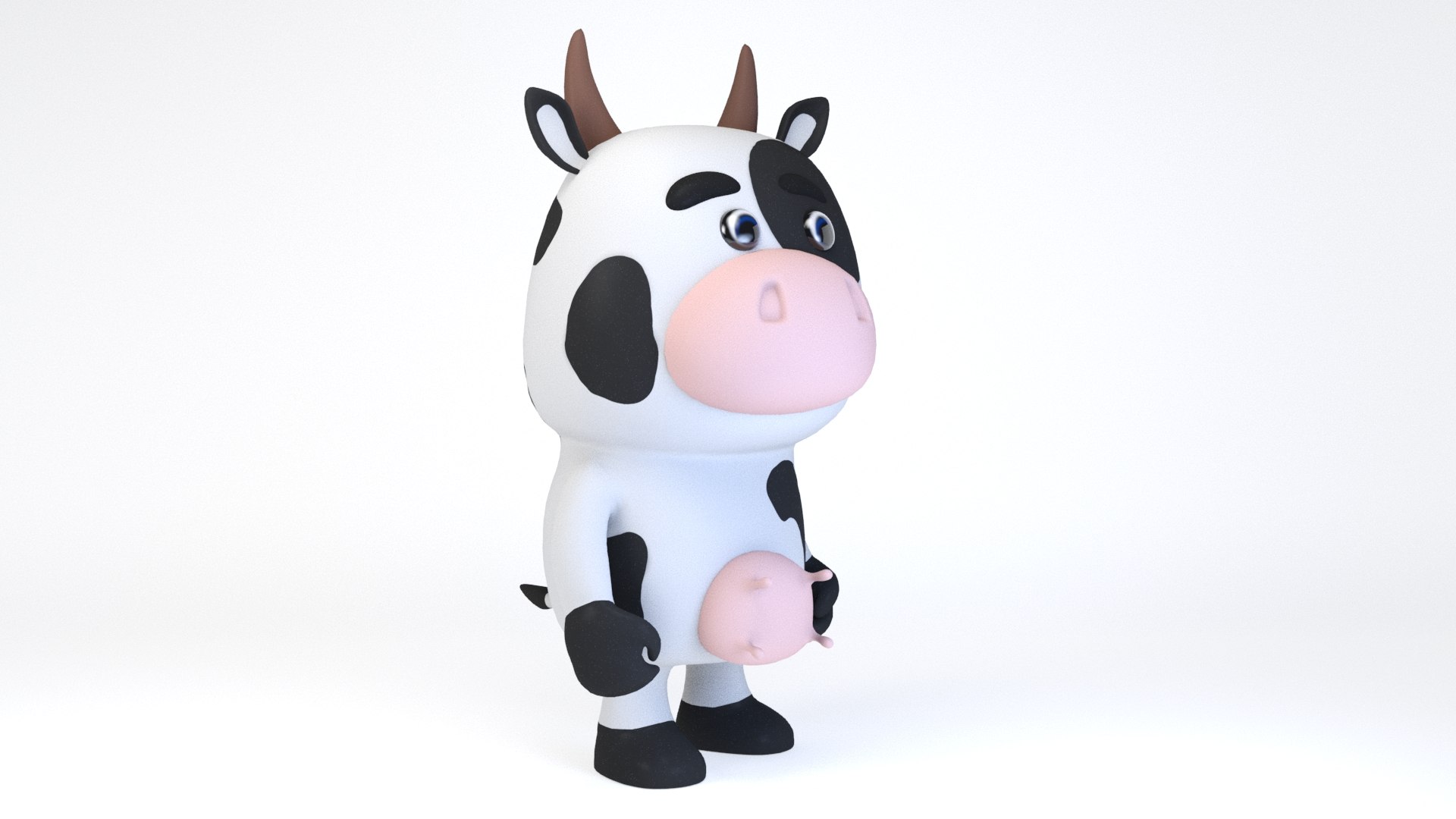 Cartoonish Humanoid Cow Character 3D Model - TurboSquid 2251541