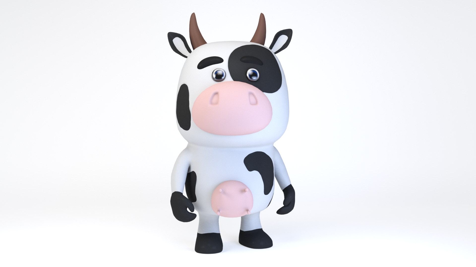 Cartoonish Humanoid Cow Character 3D Model - TurboSquid 2251541