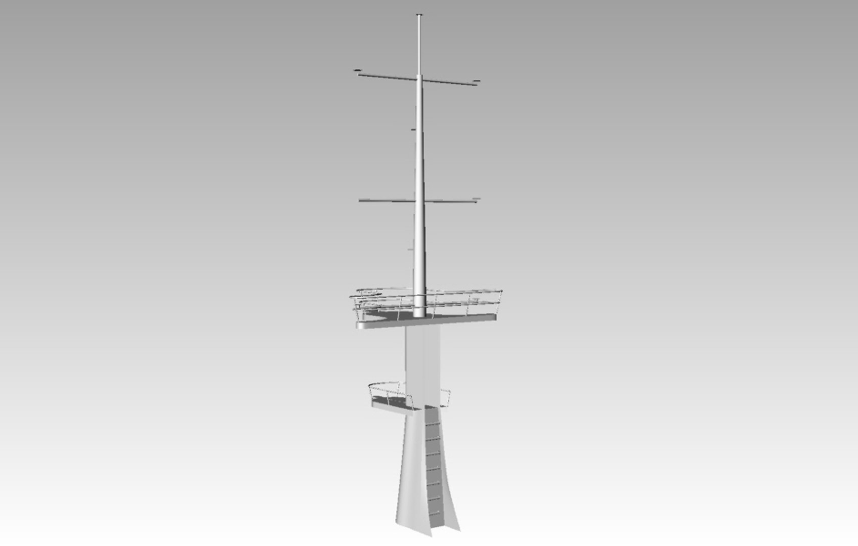 Ship Aft Mast 3d Model