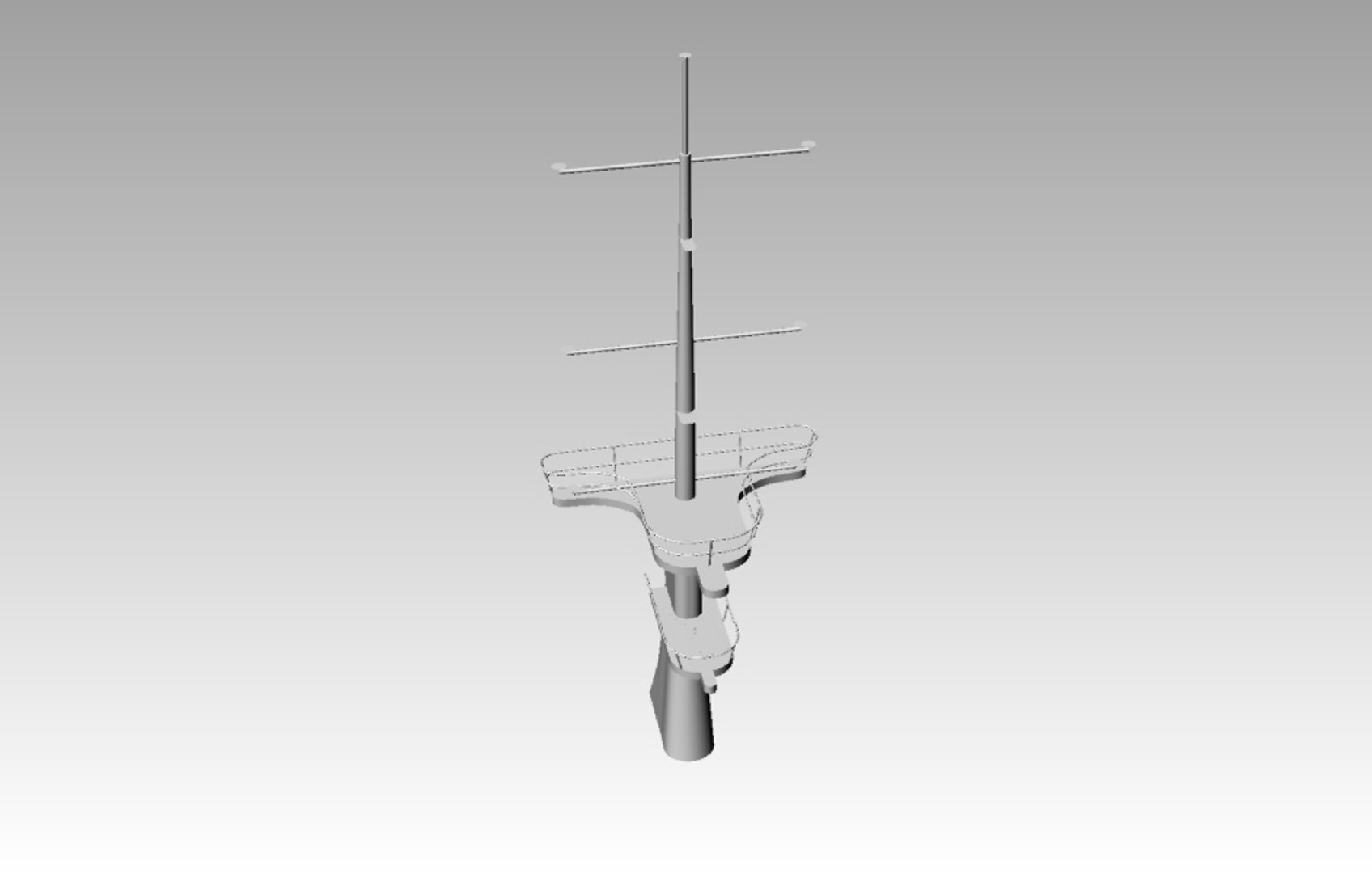 Ship Aft Mast 3d Model