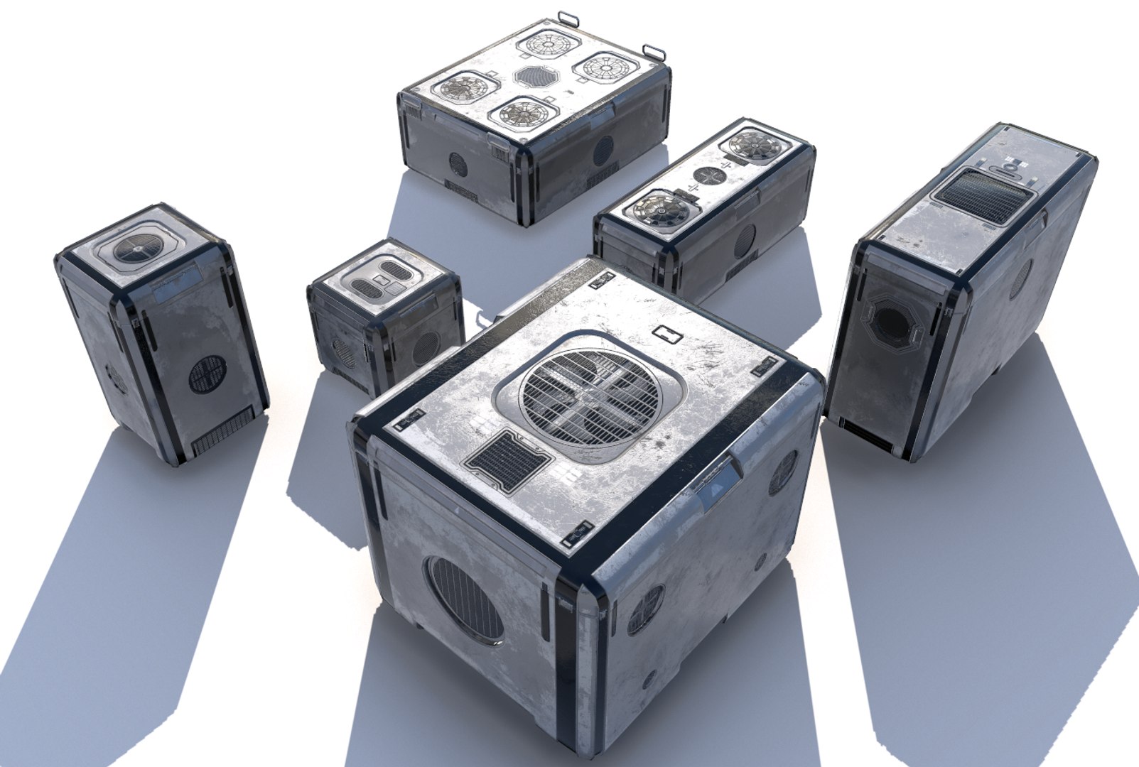 Futuristic cargo storage crate 3D - TurboSquid 1444308