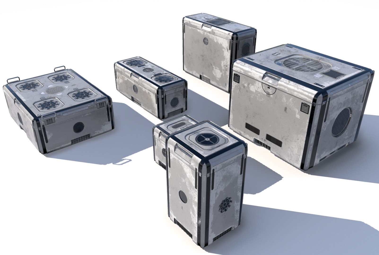 Futuristic cargo storage crate 3D - TurboSquid 1444308