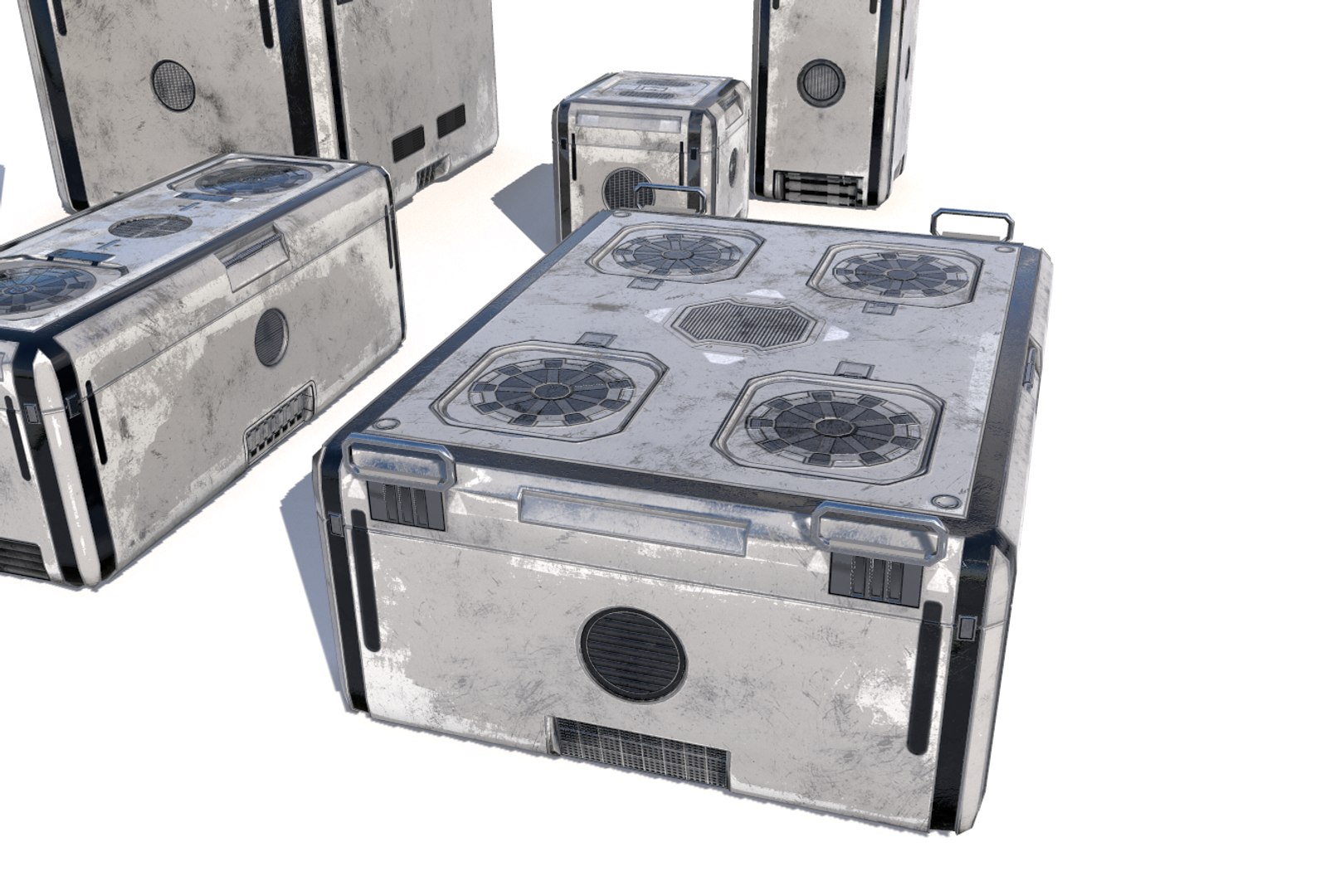 Futuristic cargo storage crate 3D - TurboSquid 1444308