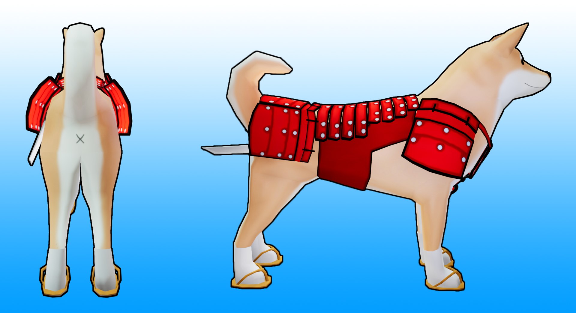 Samurai Dogs Model - TurboSquid 1398803