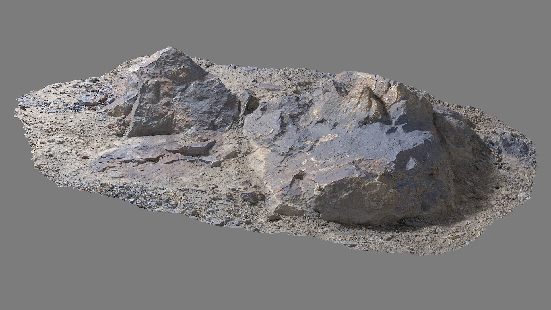 Assembly Ground Rock 27 3D Model - TurboSquid 2003763