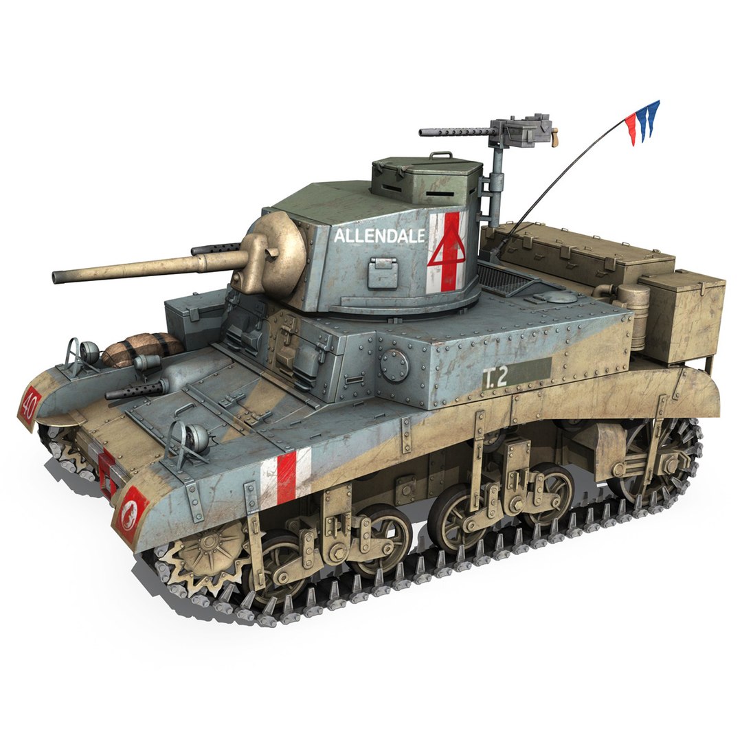 3d 3ds British - M3 Light Tank