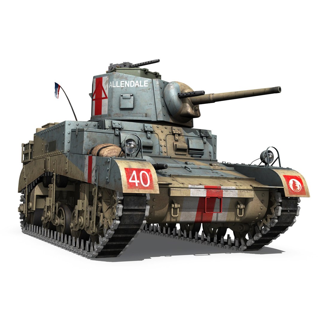 3d 3ds British - M3 Light Tank