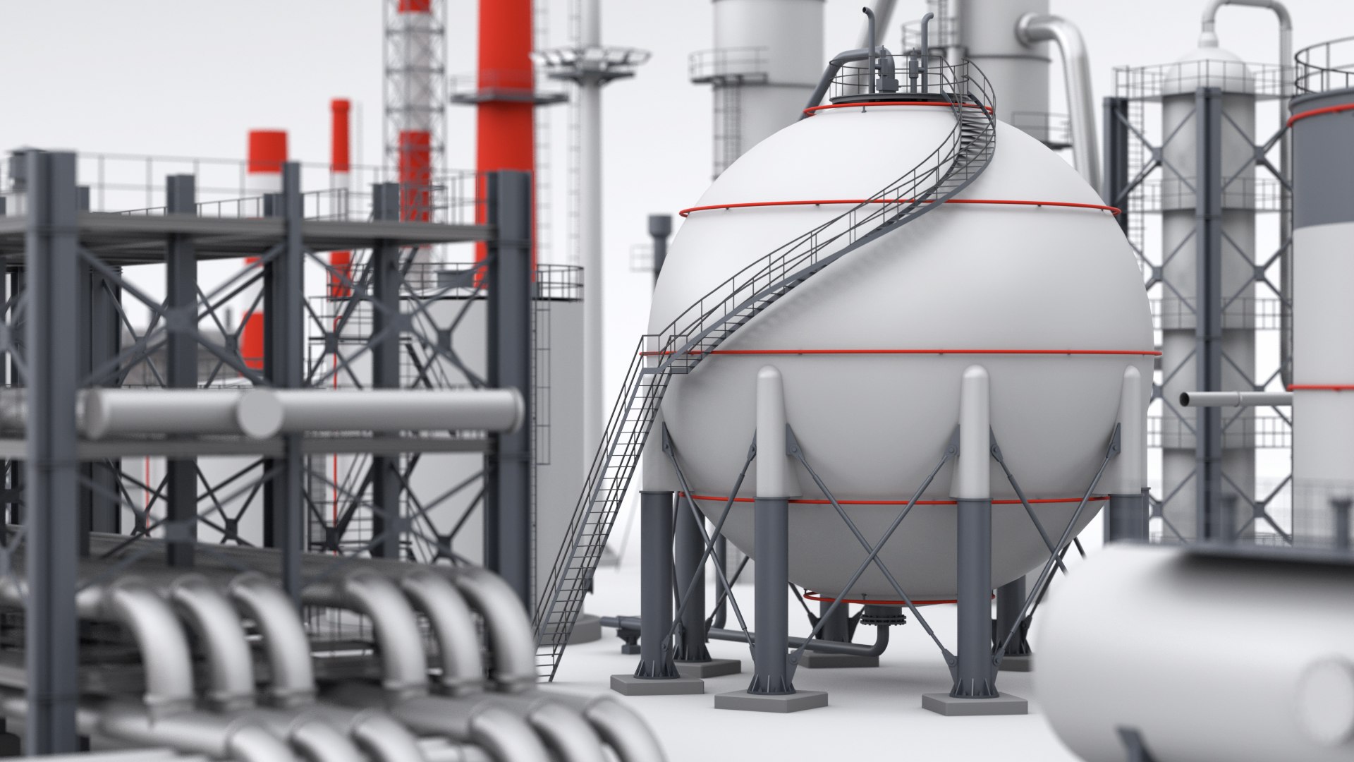 Components Oil Plant Model - TurboSquid 1165174