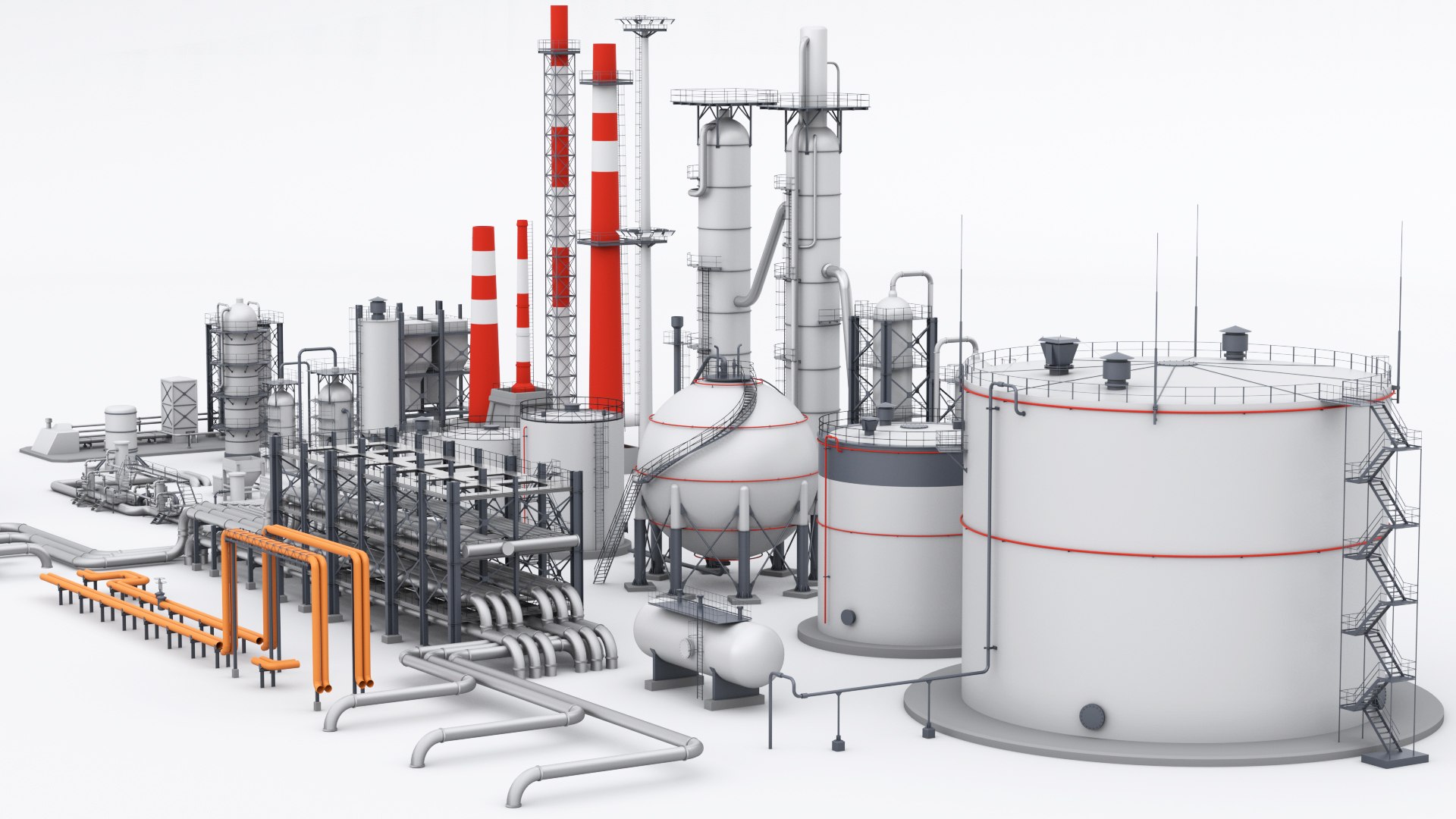 Components Oil Plant Model - TurboSquid 1165174