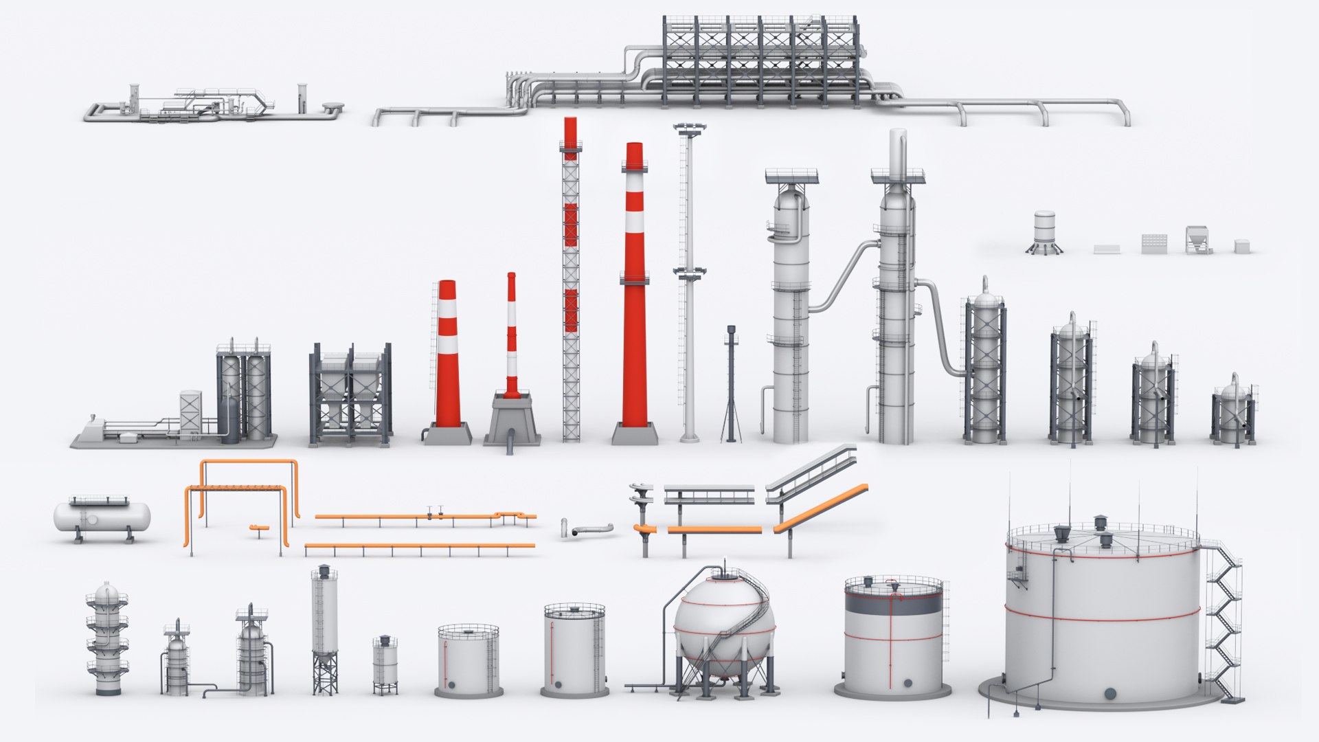 Components Oil Plant Model - TurboSquid 1165174