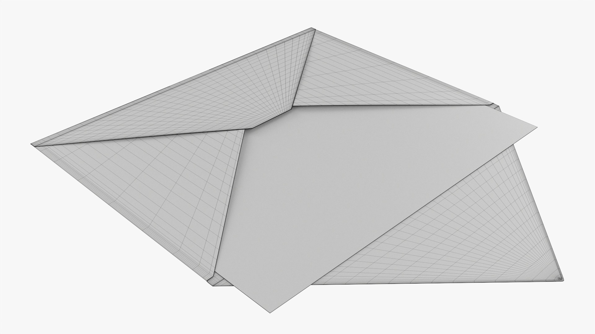 3D Envelope Mockup 05 Open White Model - TurboSquid 1808990