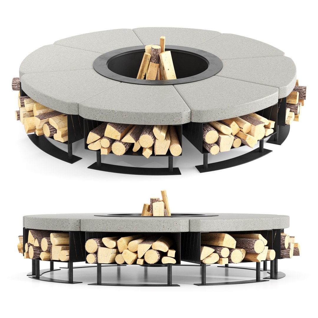 3D Model Hetta Black Fire Pit - TurboSquid 2006657