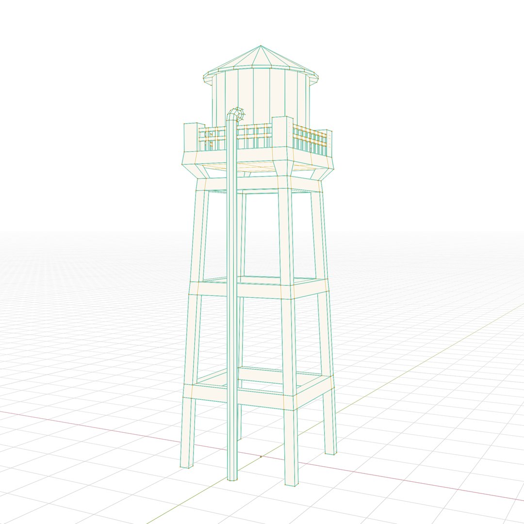 3D Water Tower - Farm Silo - TurboSquid 2139581
