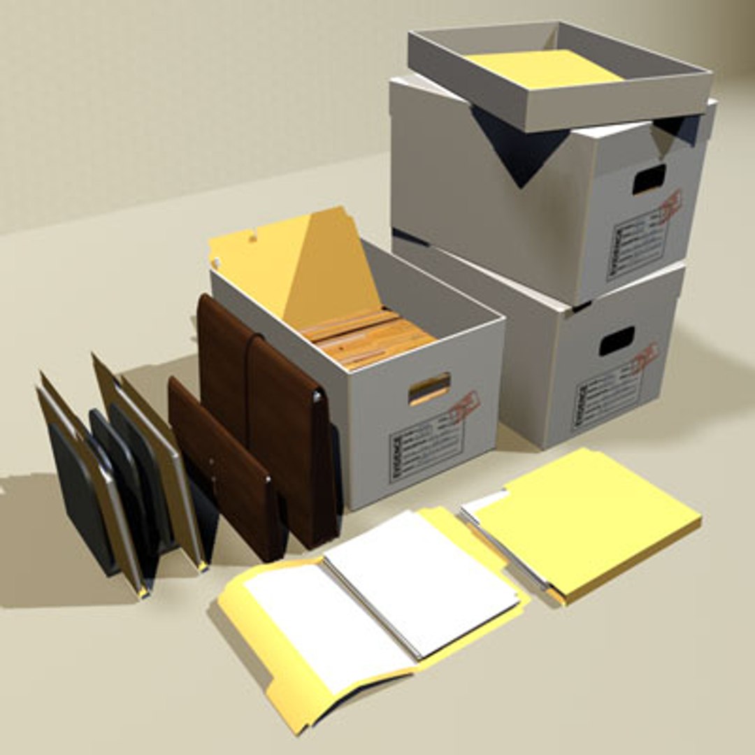 Files Folders Box 01 3d Dxf