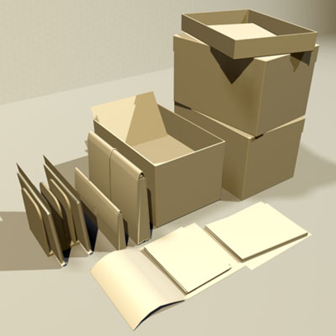 Files Folders Box 01 3d Dxf