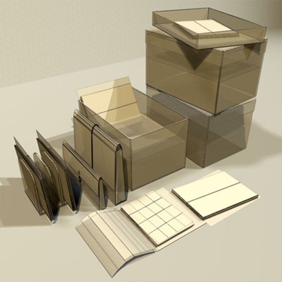 Files Folders Box 01 3d Dxf