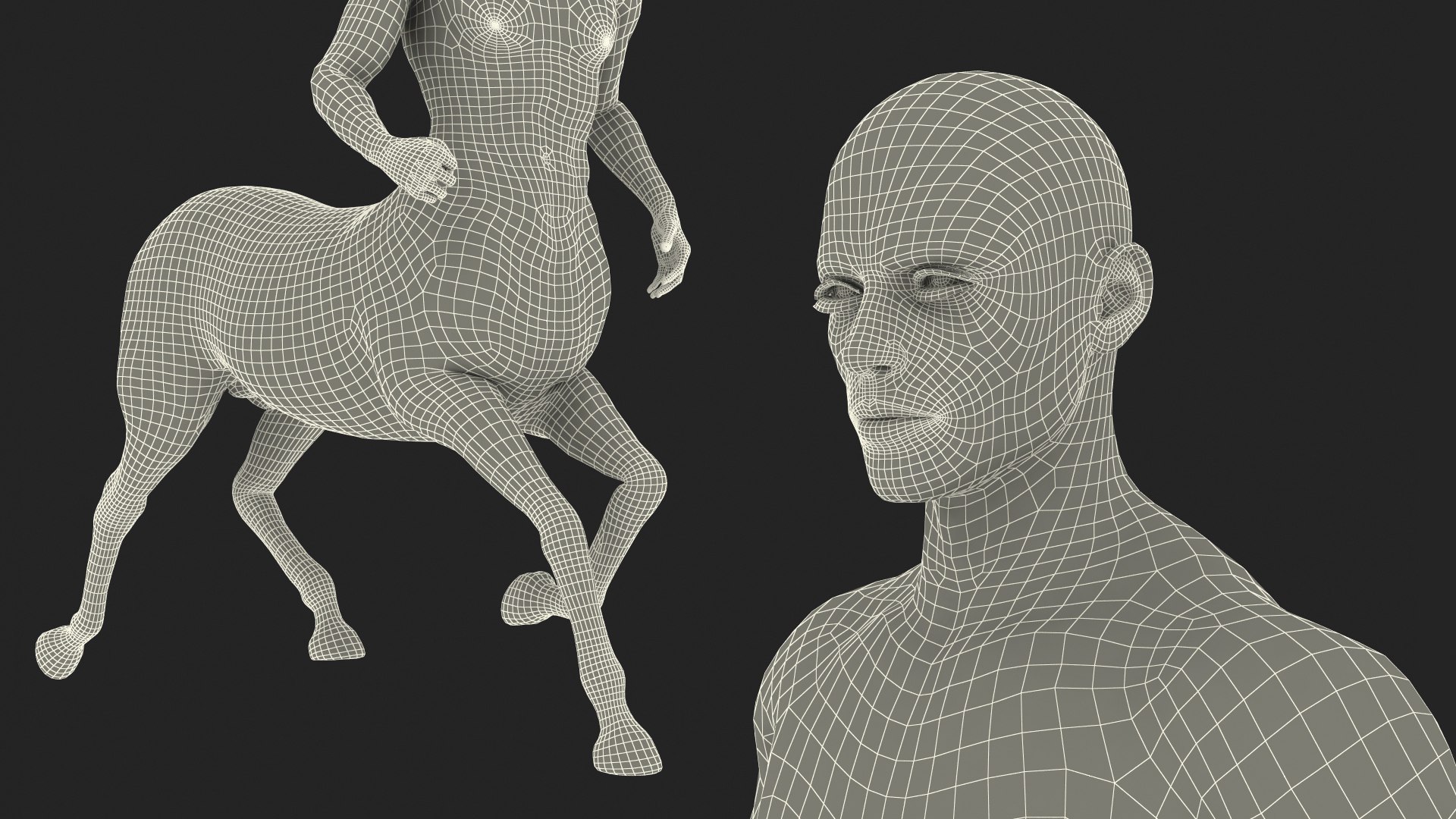 3D Male Centaur Walking Pose Fur For Maya Model - TurboSquid 2425202