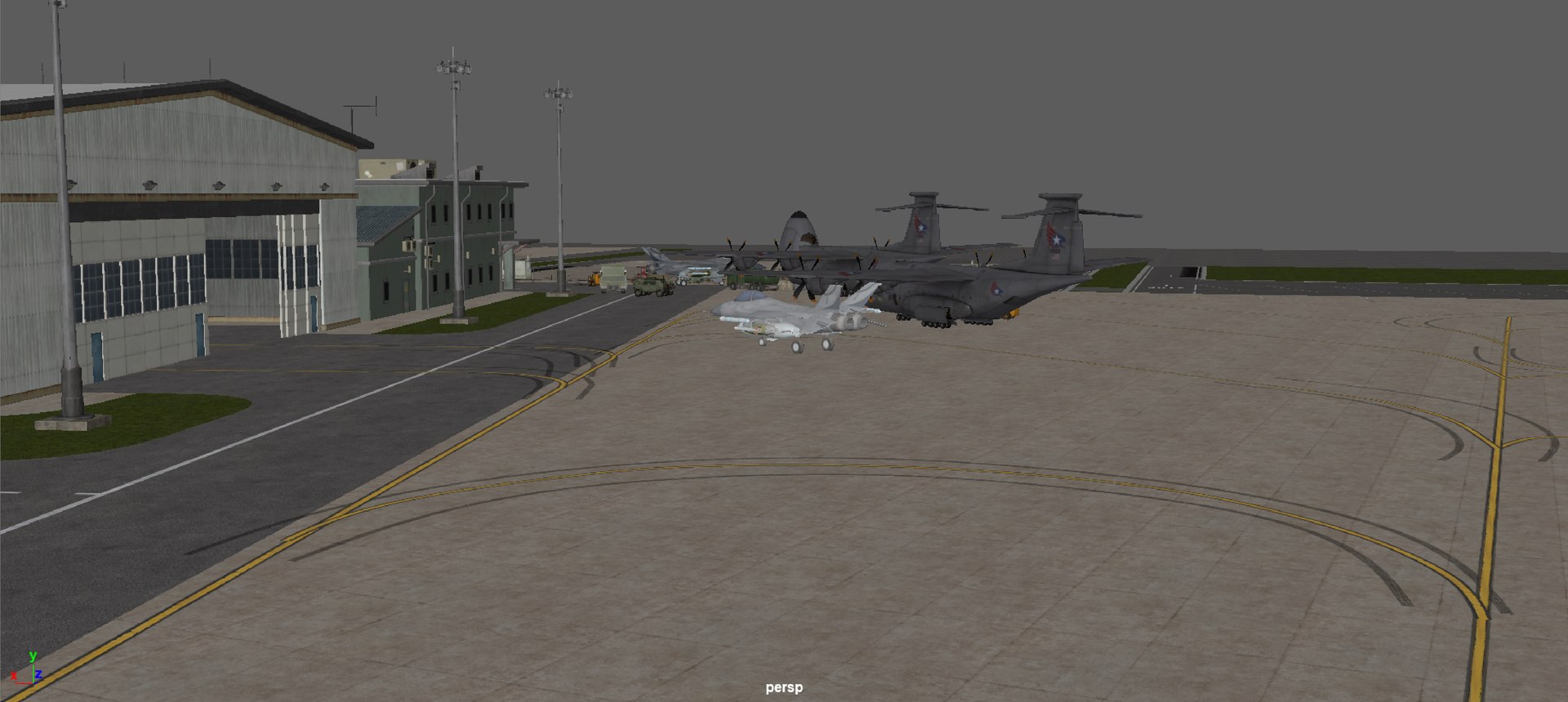 Military Air Base - Airport Terminal Model - TurboSquid 1837634