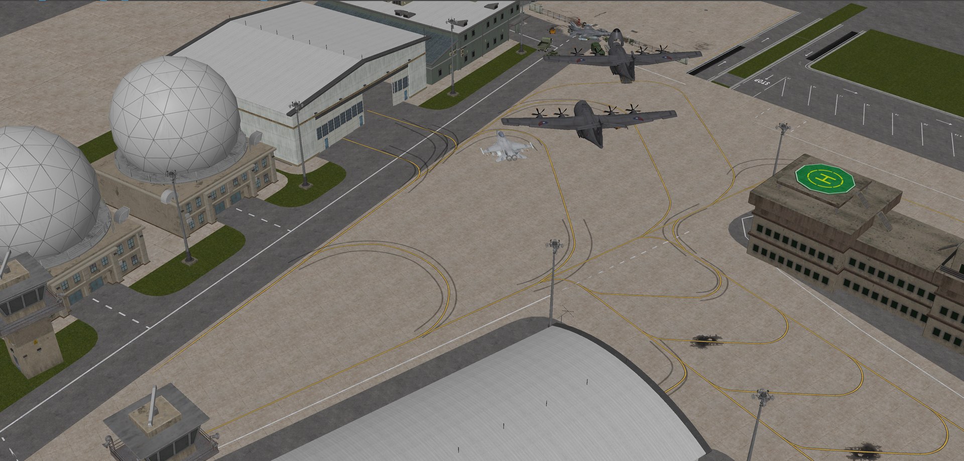 Military Air Base - Airport Terminal Model - TurboSquid 1837634