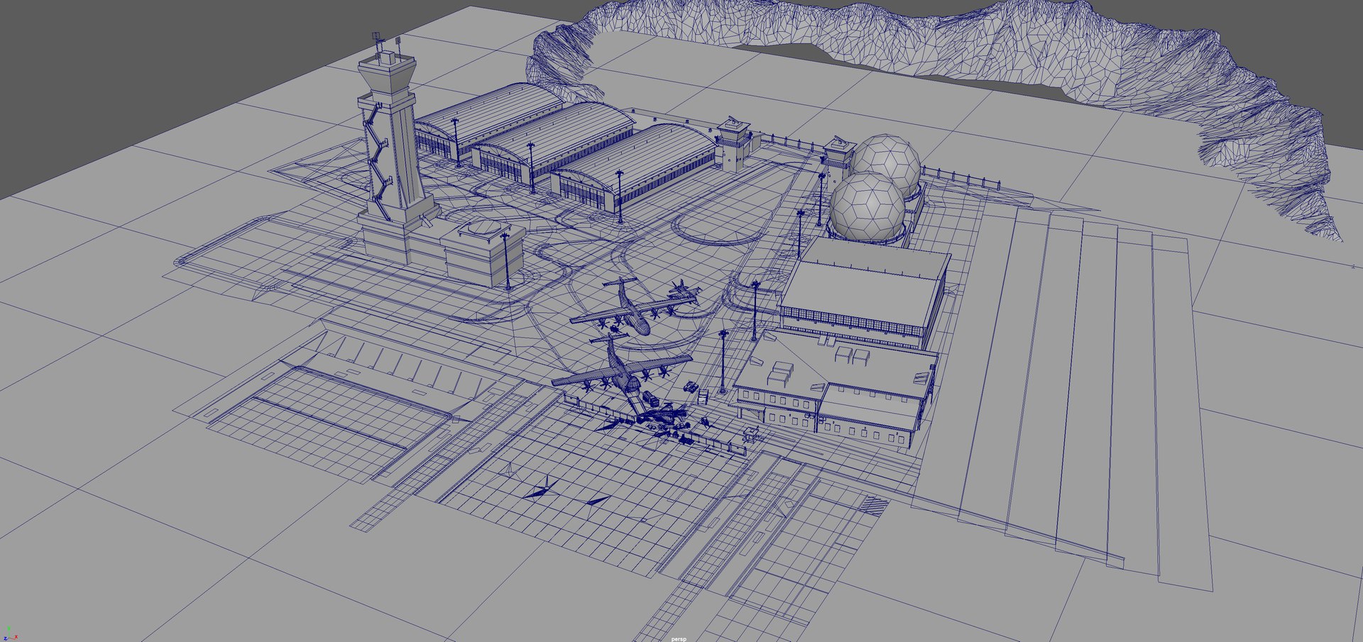 Military Air Base - Airport Terminal Model - TurboSquid 1837634
