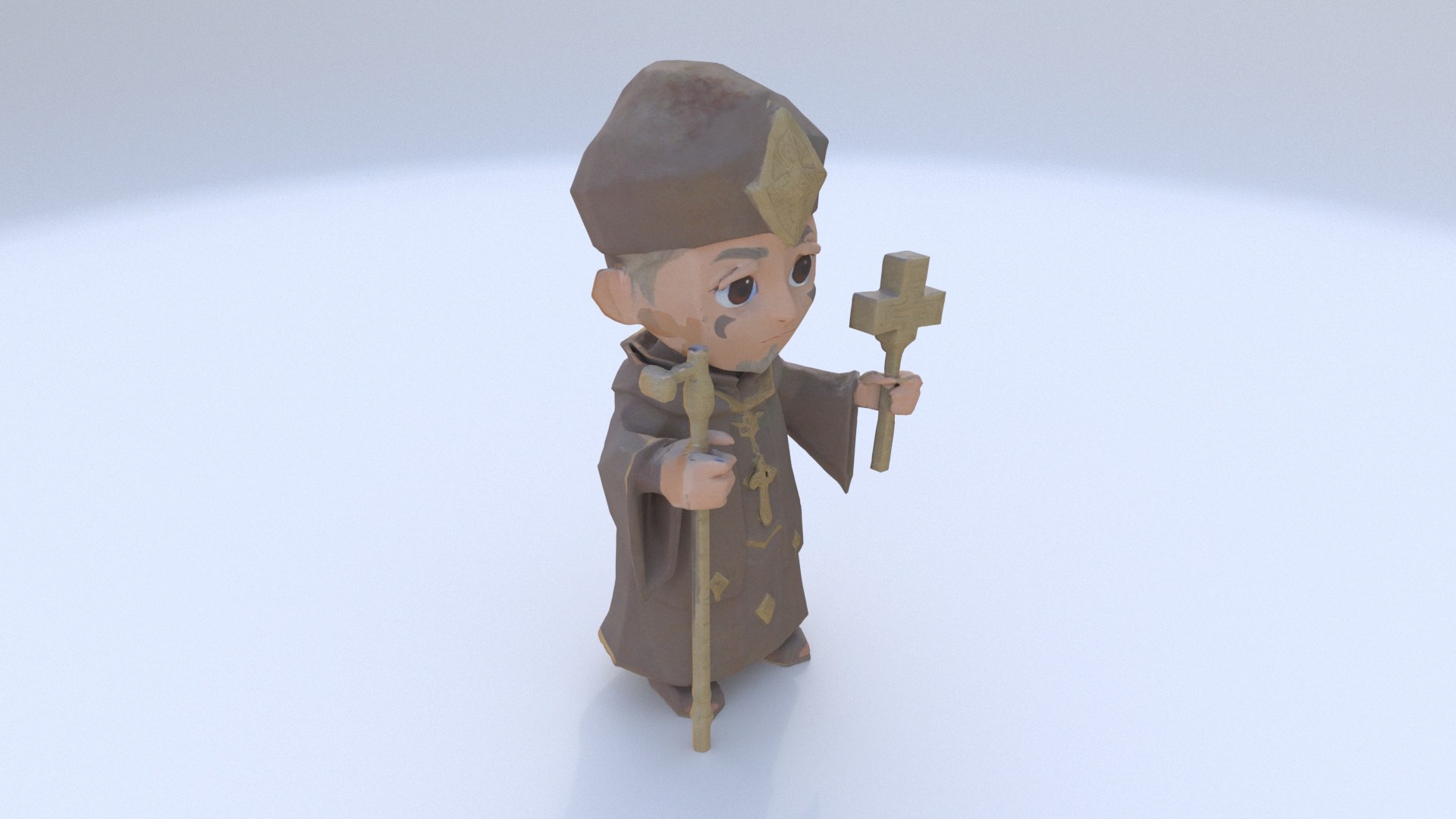 3D Priest 1 Model - TurboSquid 2331310