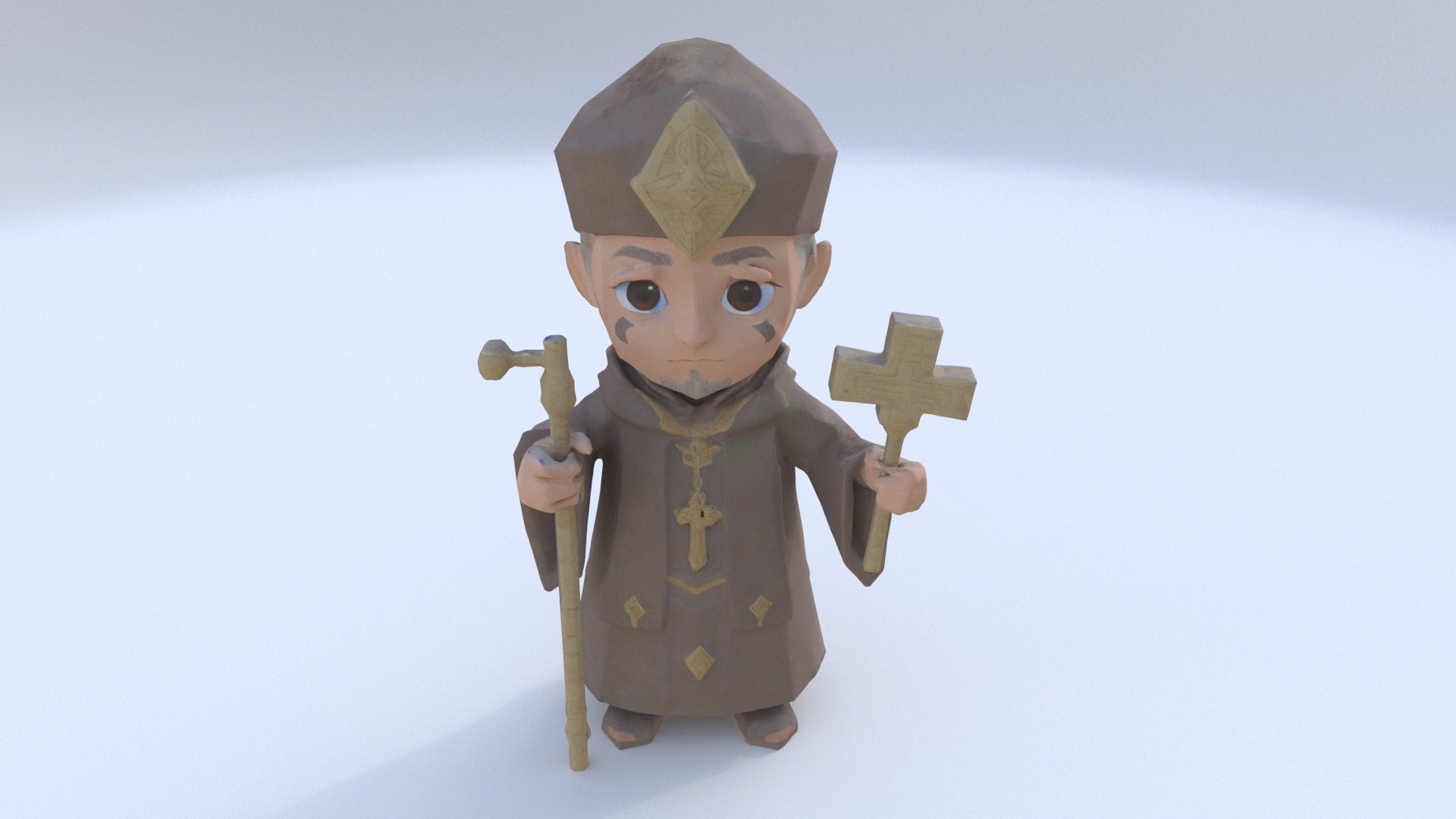 3D Priest 1 Model - TurboSquid 2331310