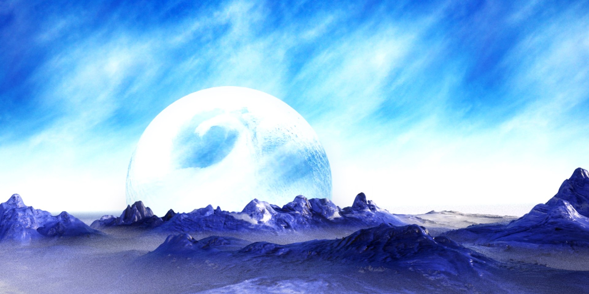 Alien mountains glacier peaks 3D model - TurboSquid 1621520